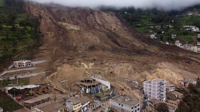 Several dead and missing after landslide in Ecuador